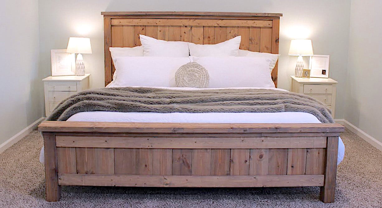 Rustic Modern Farmhouse Bed All Mattress Sizes Ana White